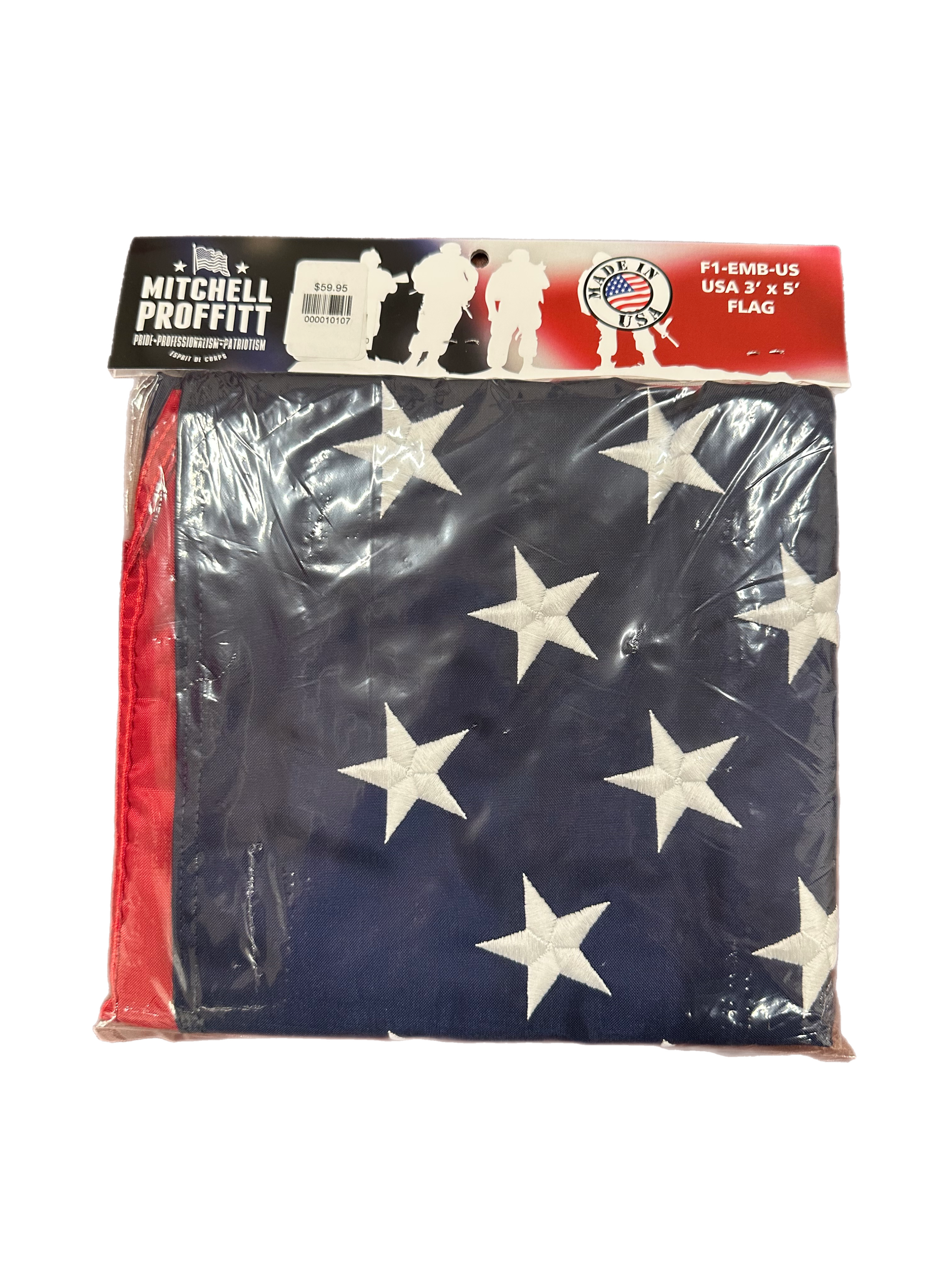 American 3’x5’ Embroidered Flag – MCRD Museum Foundation