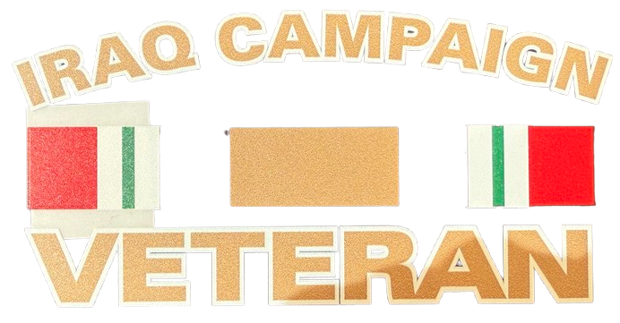Iraq Campaign Veteran with Campaign Ribbon Decal (5.25"x3") – MCRD ...