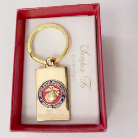 Gold Marine Corps Keychain | US Marines Keychain – MCRD Museum Foundation