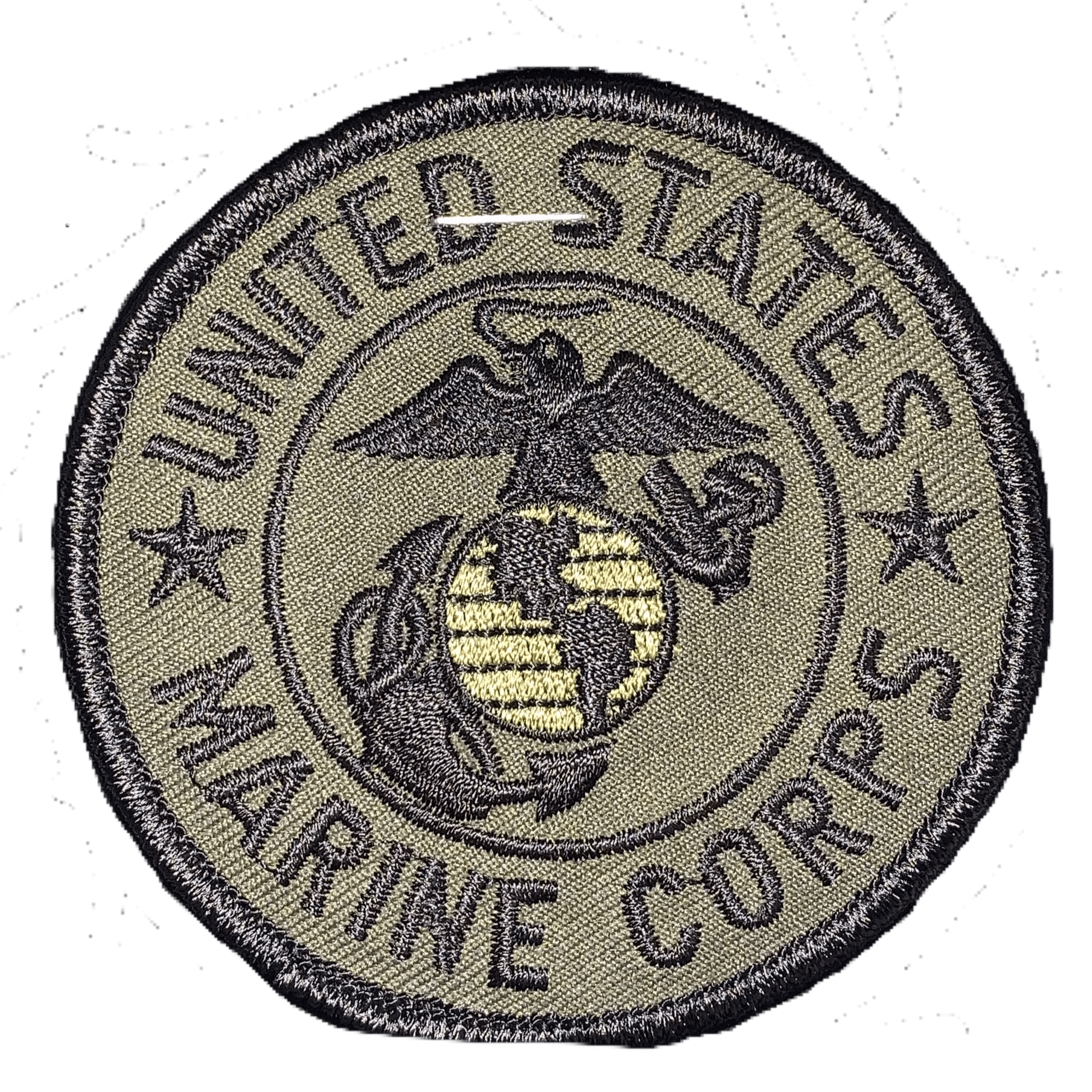 United States Marine Corps Crest on Olive Round Patch 3" – MCRD Museum ...